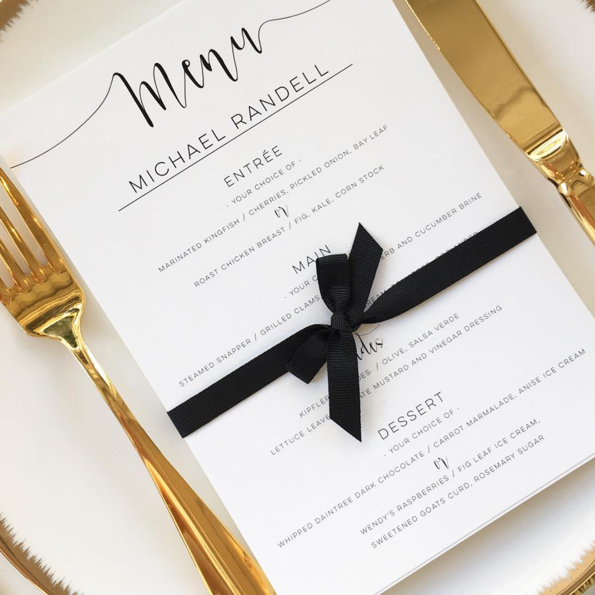 Menus – Paper Chic